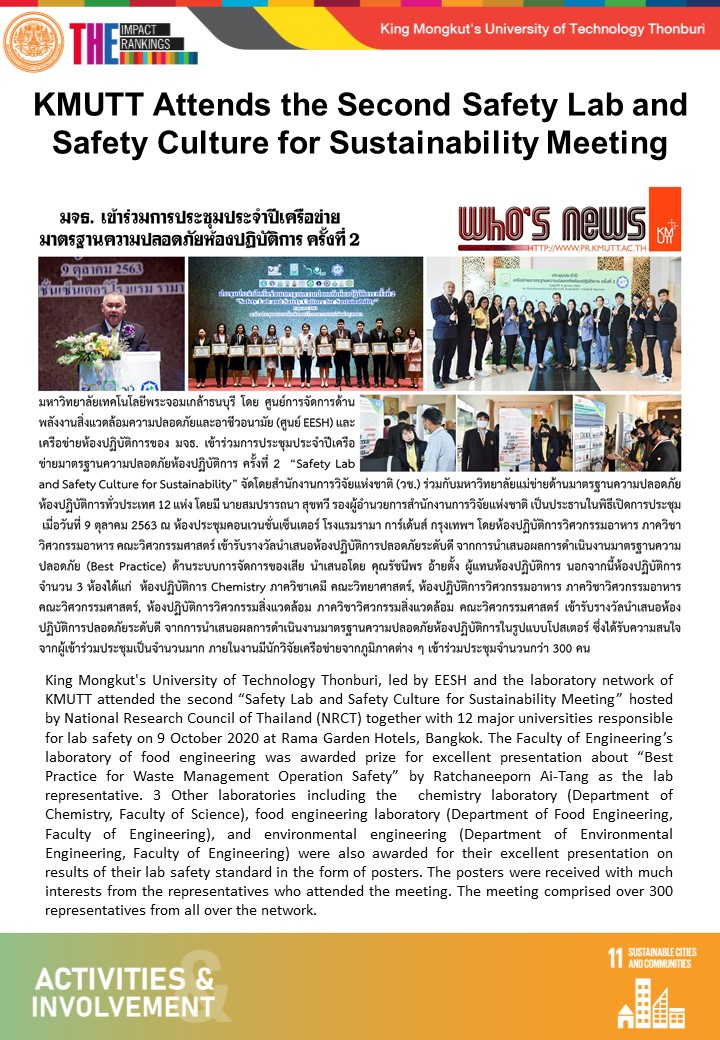 SDG 11: Sustainable Cities and Communities – Sustainability @ KMUTT
