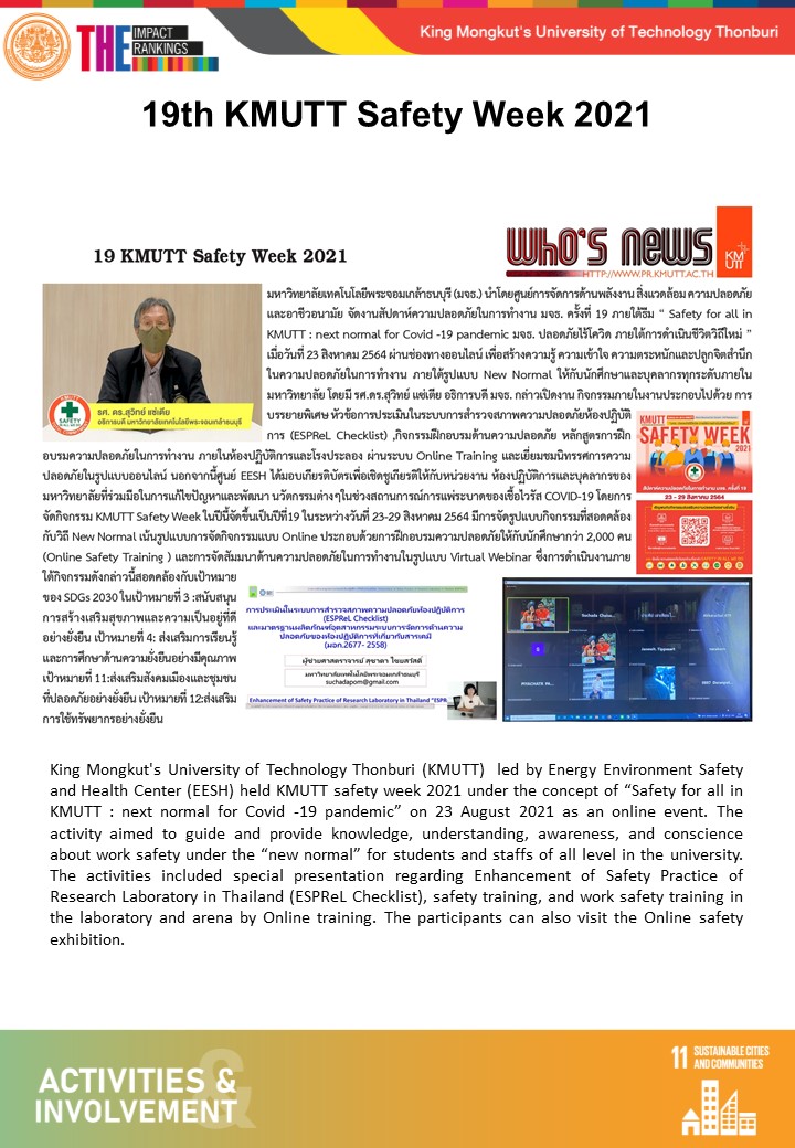 SDG 11: Sustainable Cities and Communities – Sustainability @ KMUTT