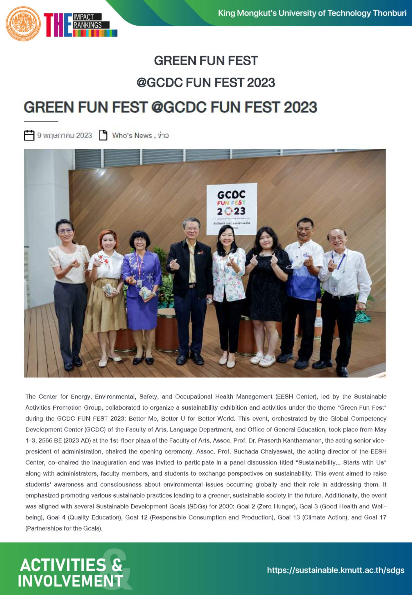 SDG 1: No Poverty - Sustainability @ KMUTT